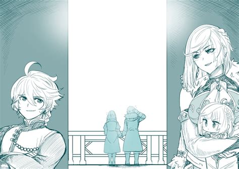 Aether Yelan Nadia And Vlad Genshin Impact And More Drawn By