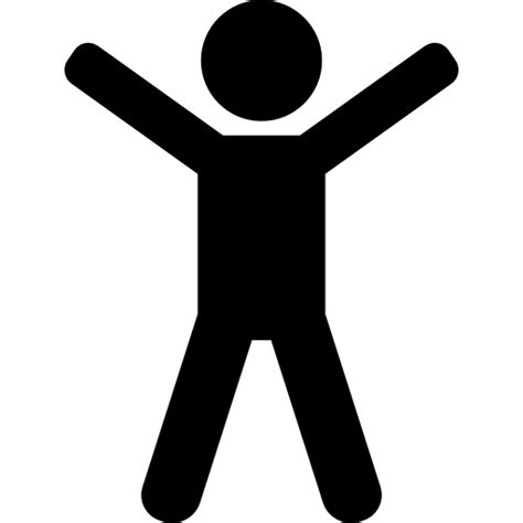 Hombre Saltando Con Los Brazos Alzados Iconos Vectoriales Gratuitos