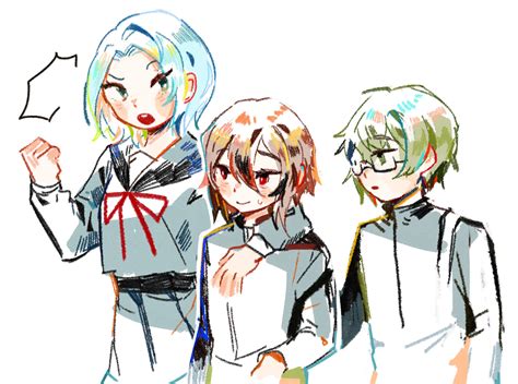 Enomoto Noa Isoi Haruki And Otowa Rui Saibou Shinkyoku Drawn By