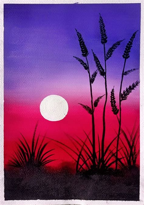 Acrylic Landscape Painting For Beginners In 2024 Sunset Canvas