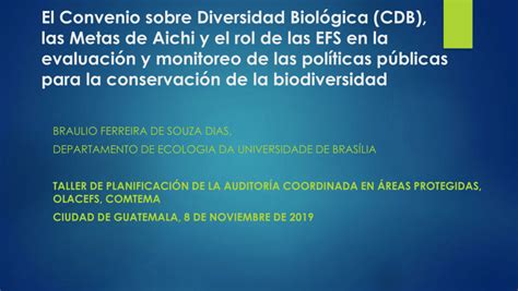 PDF El Convenio sobre Diversidad Biológica CDB las Metas de Aichi