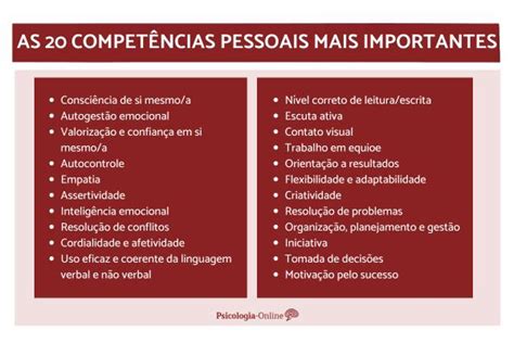 TIPOS de COMPETÊNCIAS PESSOAIS explicadas