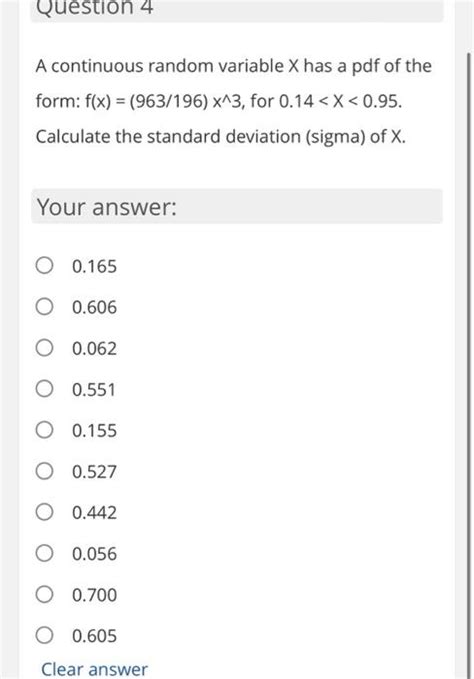 solved a continuous random variable x has a pdf of the form
