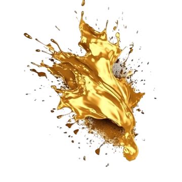 Gold Splatter Paint Splash Brush Stroke Sparkle Spray PNG