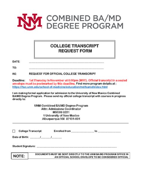 Fillable Online Hsc Unm Transcript Request Form Rust College Fax