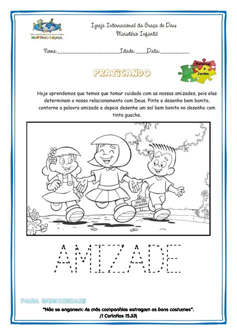 Atividades Sobre Amizade