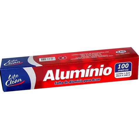 Papel alumínio Life Clean rolo 100 metros