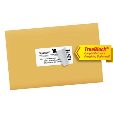 Avery Shipping Labels W Ultrahold Ad TrueBlock Inkjet 2 X 4 White 500