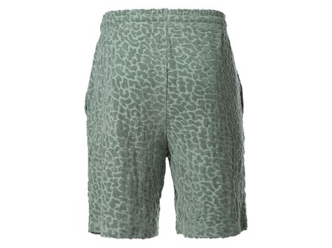 LIVERGY Herren Frottee Shorts leger geschnitten grün