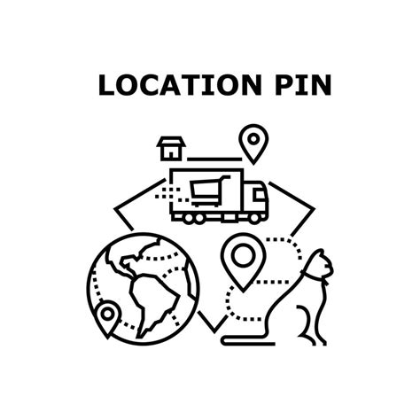 Location Pin Vector Concept Black Illustration Vector Art At