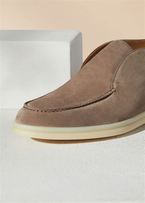 Open Walk Chukka Boots In Suede Koala Brown Loro Piana