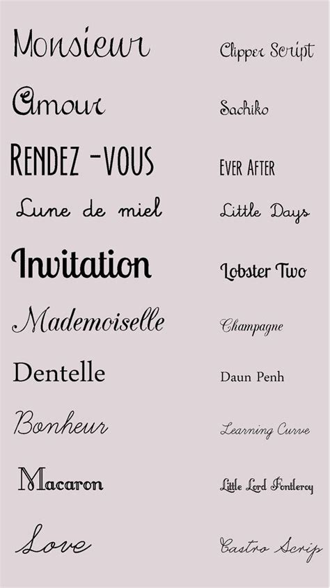 Polices de mariage romantique à télécharger Wedding fonts Lettering