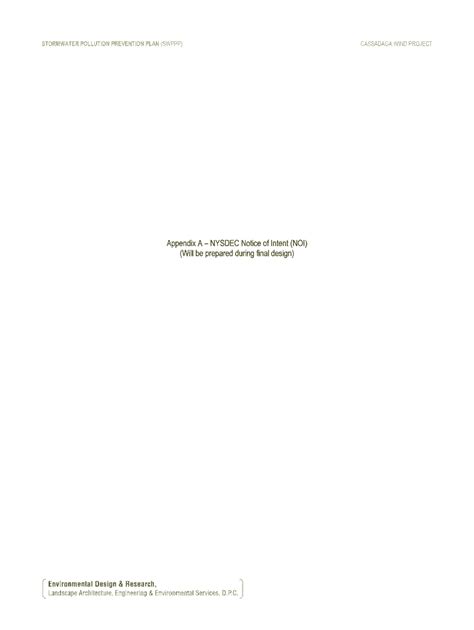 Fillable Online Appendix A NYSDEC Notice Of Intent NOI Fax Email