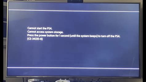 Fixed PS4 Error Code CE 34335 8 Cannot Start The PS4 Cannot Access