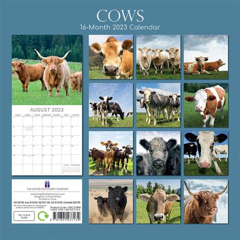 Calendrier 2023 Vache