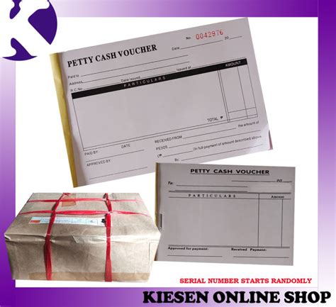 Carbonized Petty Cash Voucher Carbonized Ply Landscape Booklet