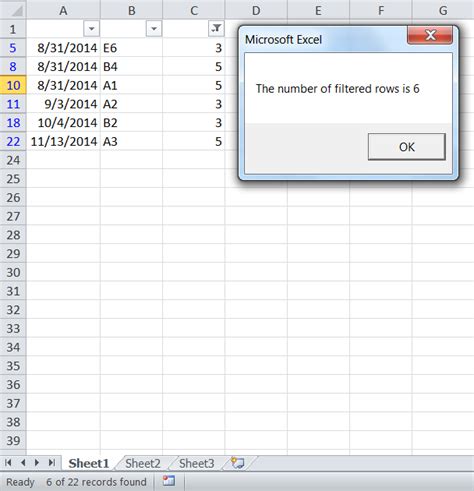 Excel Incorrect Count Of Filtered Rows Vba Stack Overflow