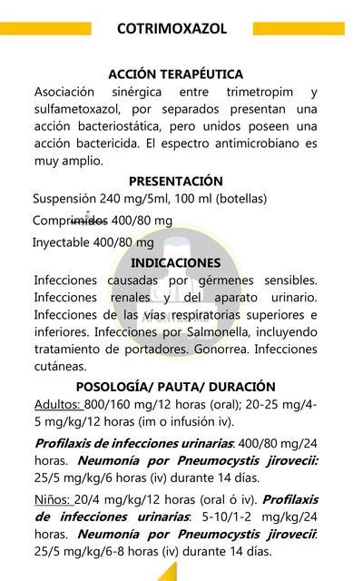 COTRIMOXAZOL Farmacología Apuntes Médicos Diego Israel Tipan MD