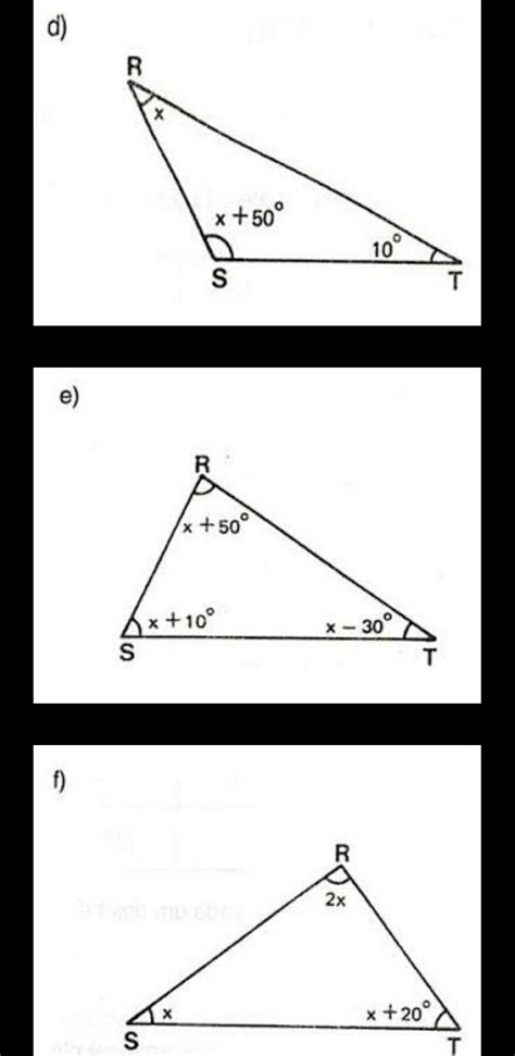 determine X em cada um dos triângulos me ajudem por favor brainly br