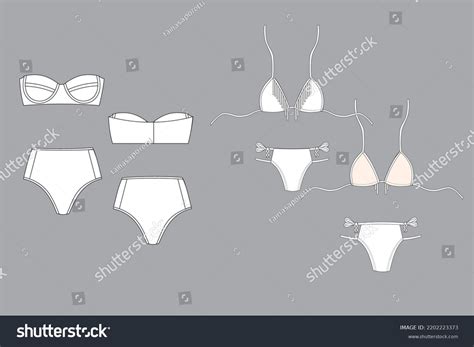 Bikinis Draw Vector Set Different Types 库存矢量图免版税2202223373 Shutterstock