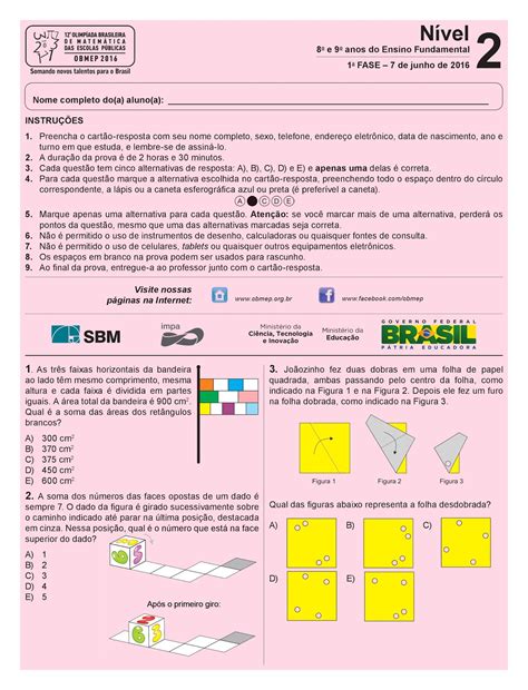 Provas Antigas Da Obmep EDUKITA