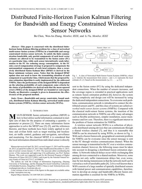 pdf distributed finite horizon fusion kalman filtering for bandwidth and energy constrained