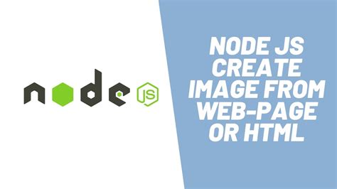 how to create image from web page or html using node js