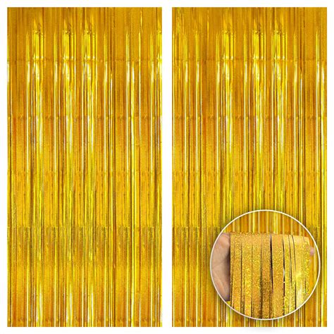 Snapklik Iridescent Gold Fringe Curtain Backdrop XtraLarge