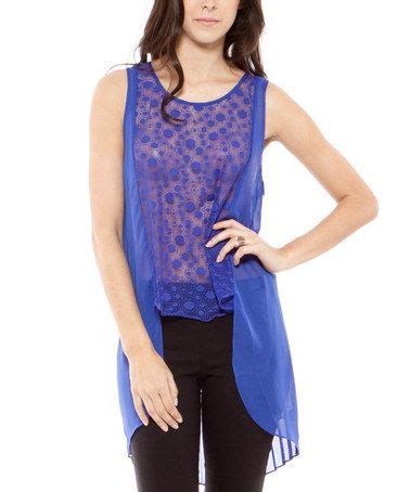 Loving This Royal Blue Sheer Pleated Hi Low Top On Zulily
