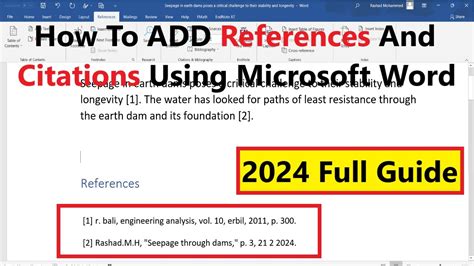 How To Add Citations And References Using Microsoft Word Adding