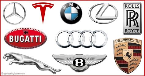 20 Types Of Car Brands And Their Logo With Pictures Names