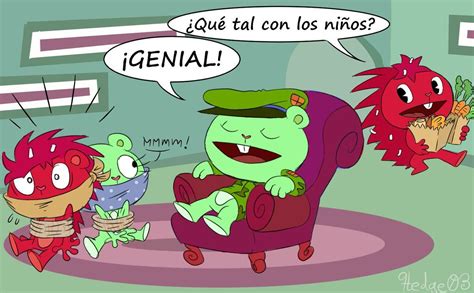 Flippy X Flaky Hijos Sons Dibujos Animados Bonitos Happy Tree