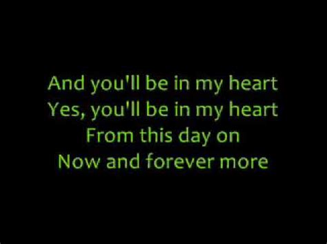 Phil Collins Youll Be In My Heart With Lyrics YouTube