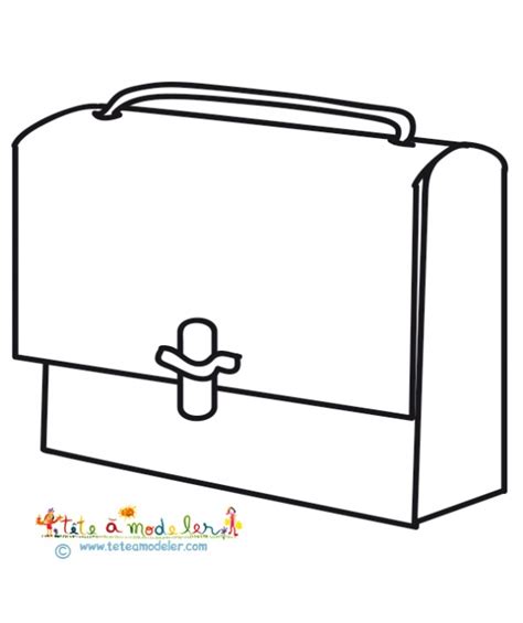 Cartable en cuir à colorier sur Tête à modeler