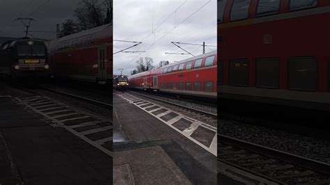 Прибытие регионального поезда в Германии поезд train локомотив dbd