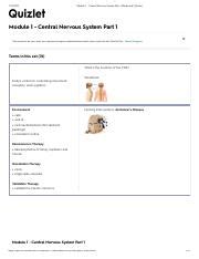 Module 1 Central Nervous System Part 1 Flashcards Quizlet Pdf 7 26