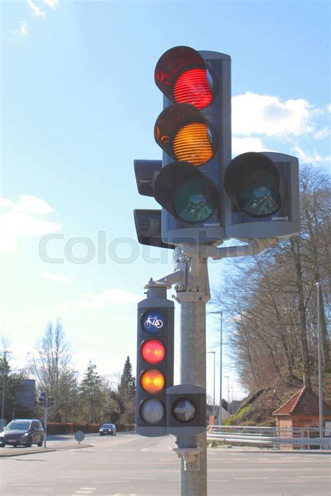 Traffic Lys Stop Stock Image Colourbox