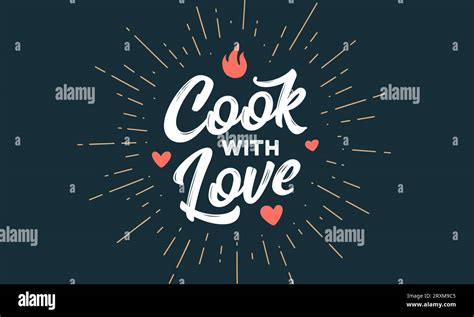 Lettering Cook With Love Kitchen Wall Decor Poster Sign Quote