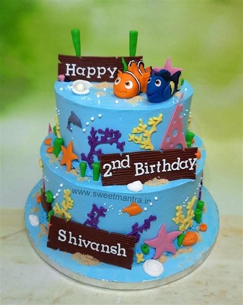 Fish Theme Cream Cake Decorated Cake By Sweet Mantra CakesDecor