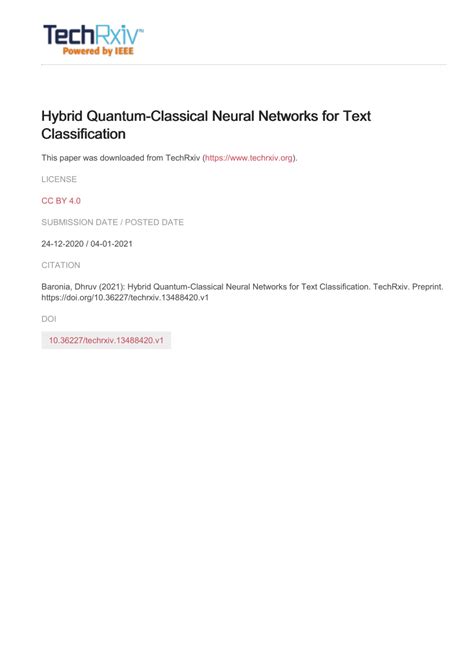 pdf hybrid quantum classical neural networks for text classification