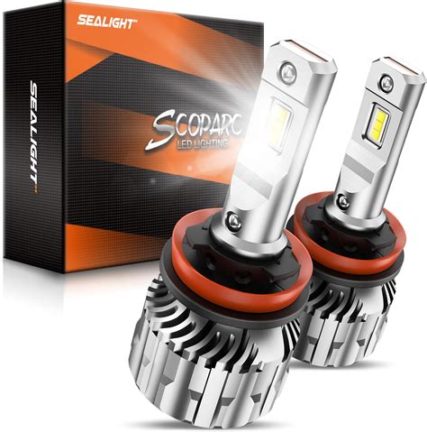 SEALIGHT S6 H11 H9 H8 LED Bulbs 70W 18000 Lumens Per LED Lights With