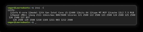 How To Get Cpu Info In Ubuntu