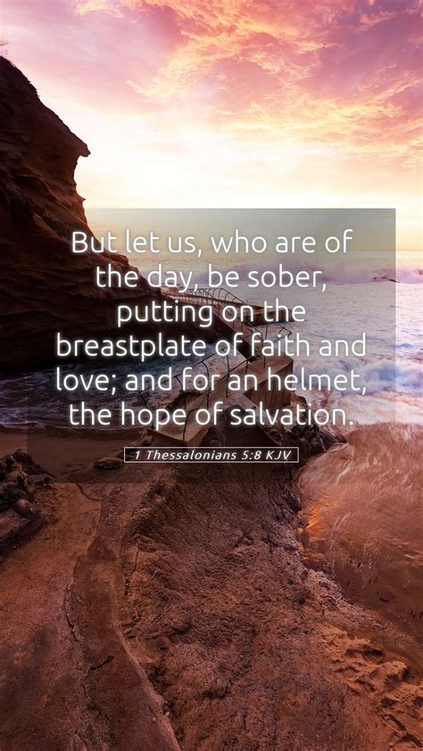 1 Thessalonians 5 8 KJV Mobile Phone Wallpaper But Let Us Who Are Of