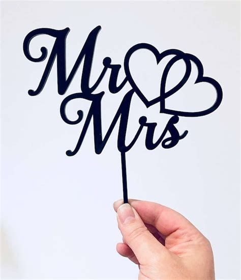 Mr Mrs Wedding Cake Topper Mr Mrs Wedding Decoration 3 Etsy