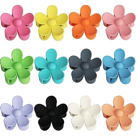 Amazon 12 Pieces Flower Claw Clips Large Jaw Clips For Women Girls