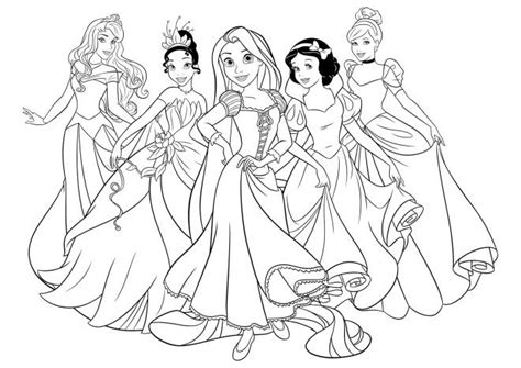 Coloriage Princesses Disney en ligne dessin gratuit à imprimer