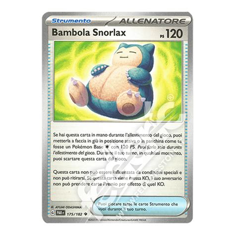 175 182 Bambola Snorlax Non Comune IT MINT Federicstore