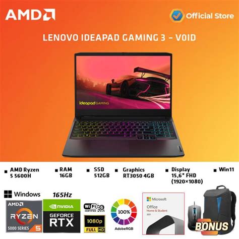 Jual Lenovo Ideapad Gaming 3 Ryzen 5 5600h 16gb 512ssd Rtx3050 4gb