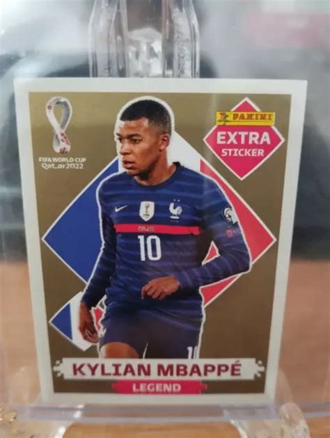 2022 QATAR PANINI Sticker Kylian Mbappe GOLD LEGEND EXTRA STICKER