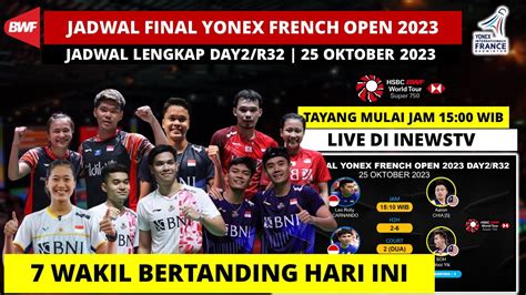 Jadwal French Open 2023 Hari Ini Day2 7 Wakil Bertemu Draw French
